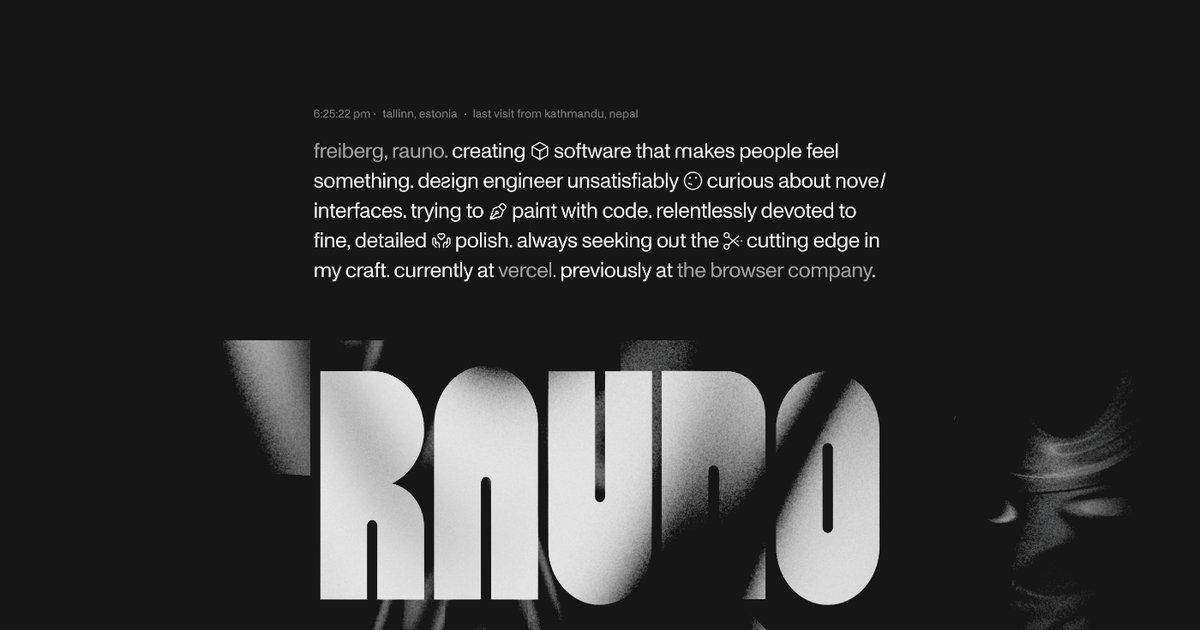 Rauno Freiberg - UX & Product Designer Portfolio Inspiration