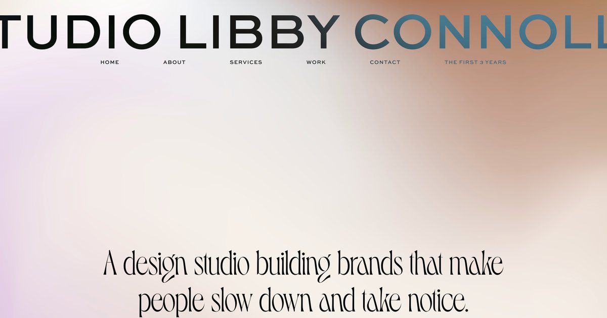 Libby Connolly - Design Agency Portfolio Inspiration