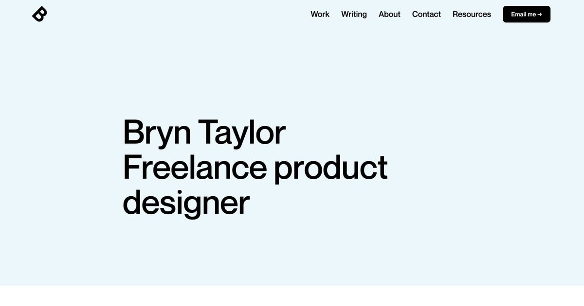 Bryn Taylor - UX & Product Designer Portfolio Inspiration
