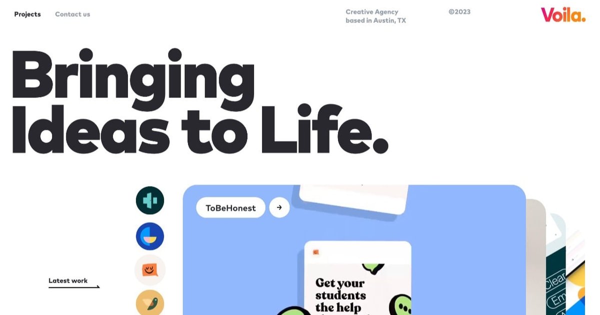 Studio Voila - Design Agency Portfolio Inspiration