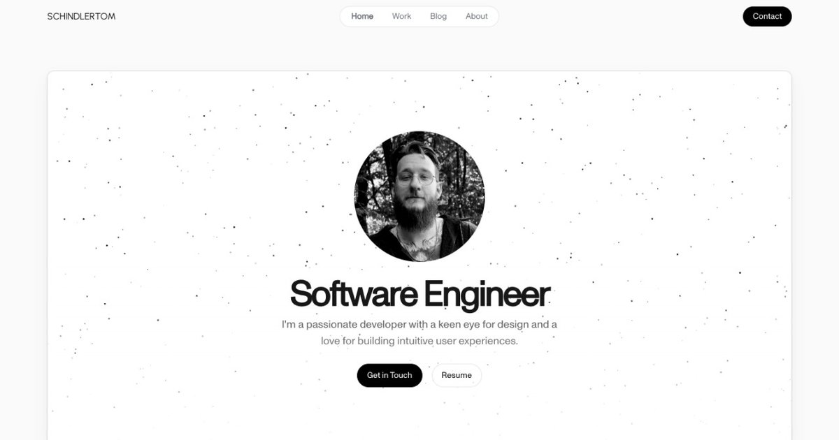Tom Schindler - Software Developer Portfolio Inspiration