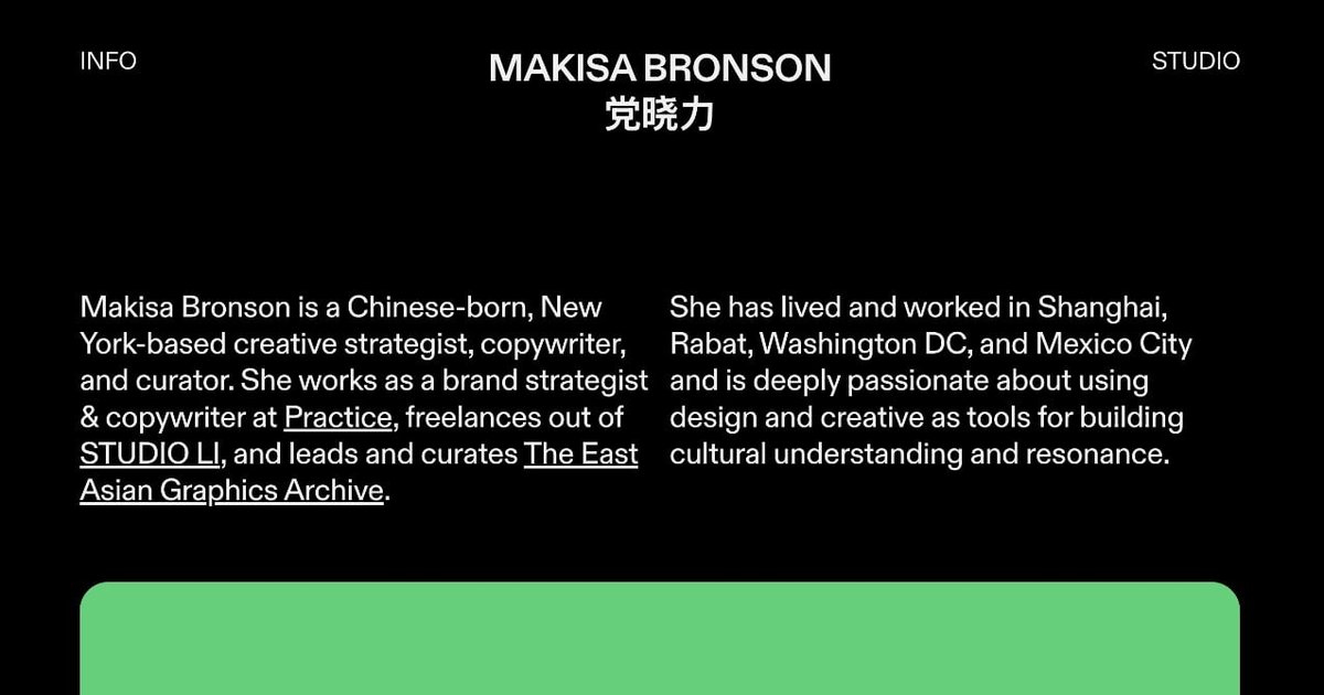Makisa Bronson - Creative Designer Portfolio Inspiration