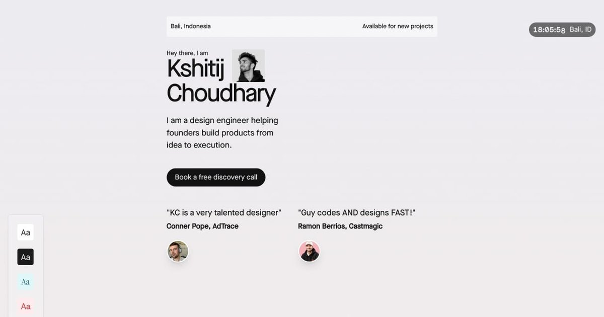 Kshitij Choudhary - UX & Product Designer Portfolio Inspiration
