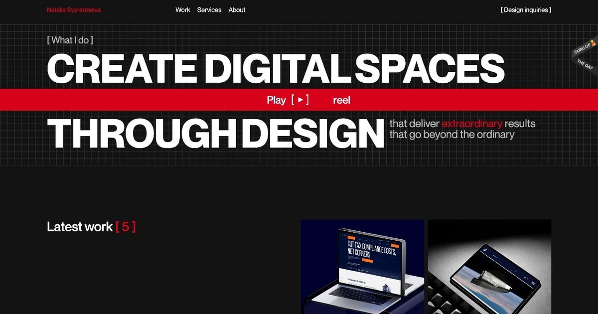 Syzrantseva Natalia - UX & Product Designer Portfolio Inspiration